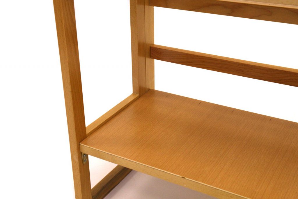 3 Tier wooden folding book shelf, book shelves, book case for hire.