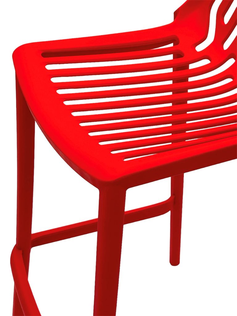 Red Plastic Bar Stool Hire - Indoor & Outdoor - BE Event Hire