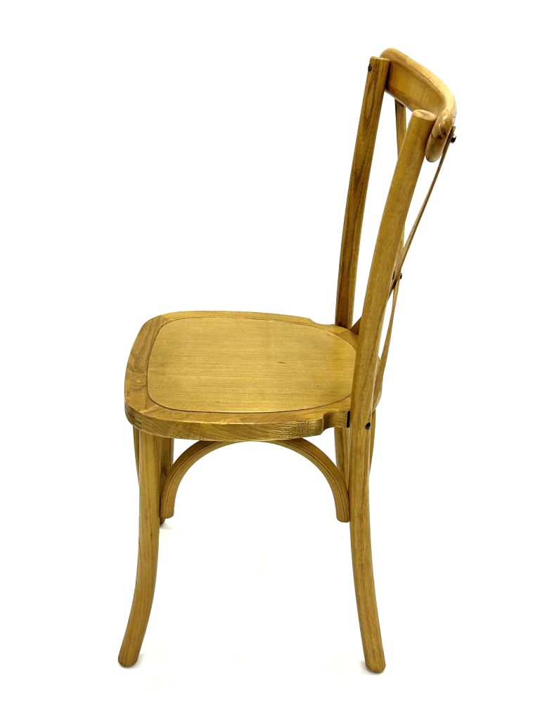 Light Oak Wooden Crossback Chair - Wedding, Events - BE Event