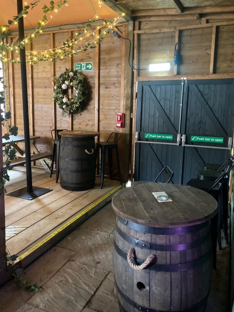 Rustic Wood Barrel Table Hire - Weddings, Events - BE Event Hire