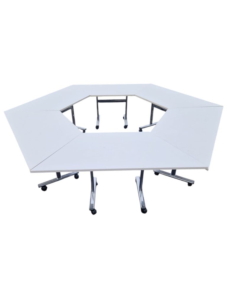 White Modular Tables, Boardroom Tables For Hire - BE Event Hire