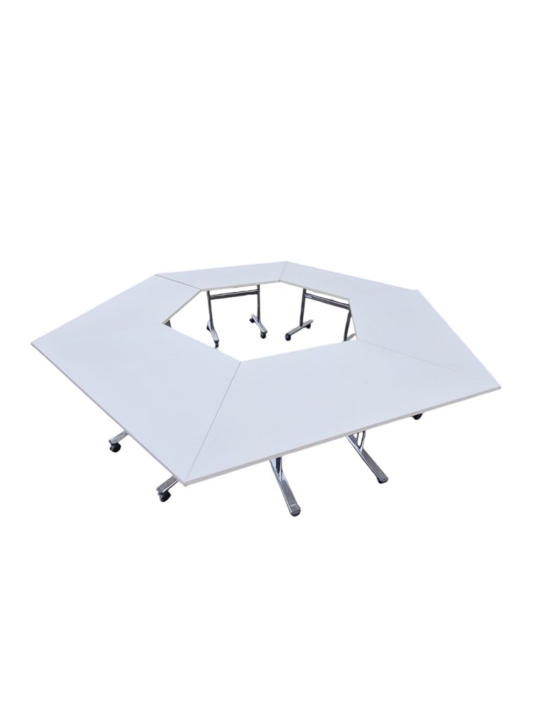 White Modular Tables, Boardroom Tables For Hire - BE Event Hire