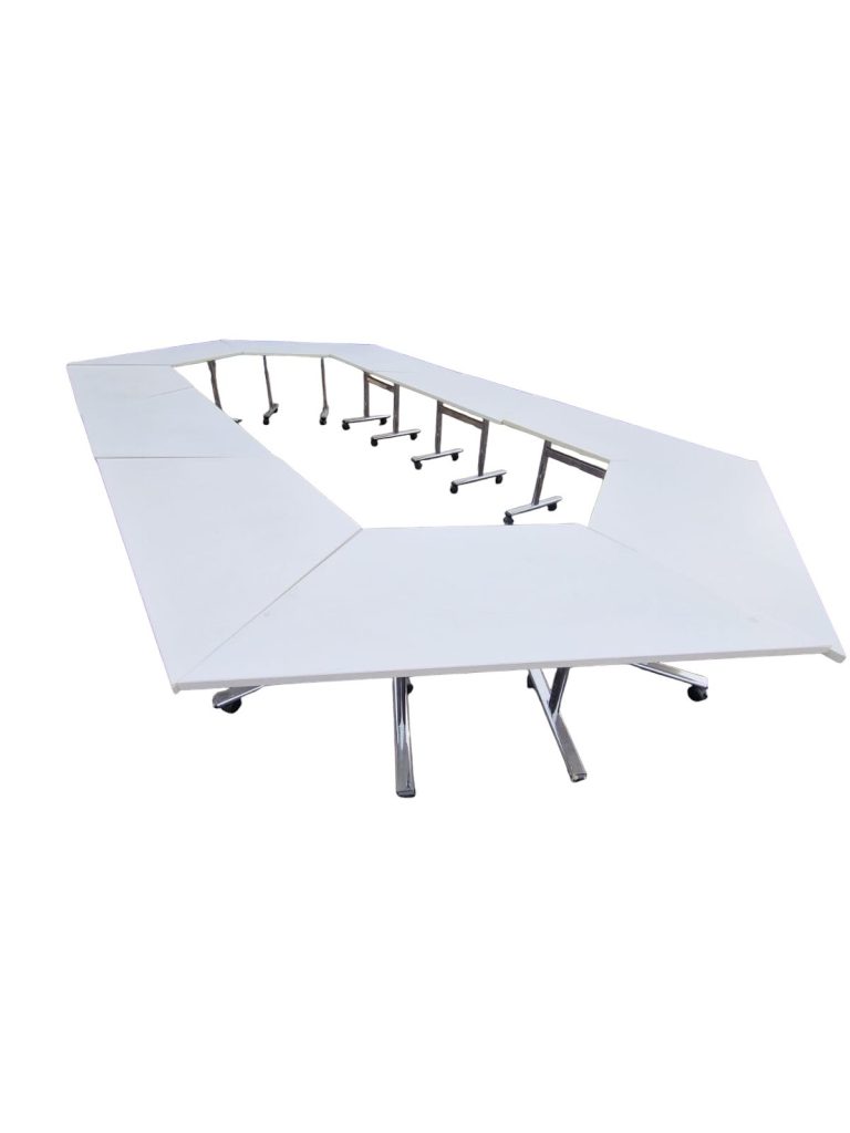 White Modular Tables, Boardroom Tables For Hire - BE Event Hire