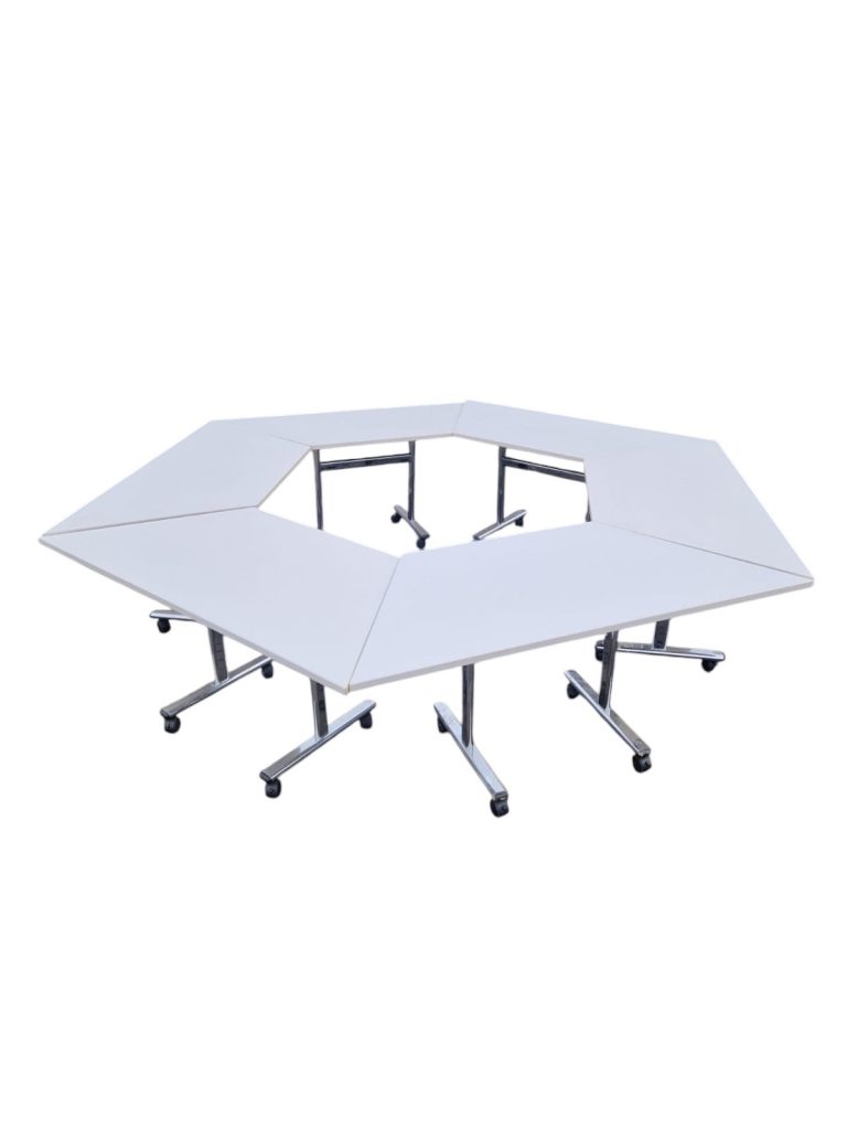 White Modular Tables, Boardroom Tables For Hire - BE Event Hire