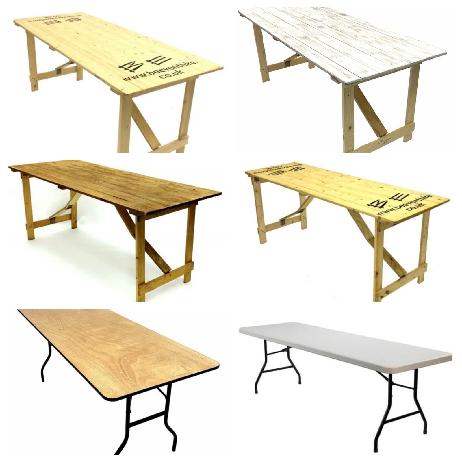 Table Hire - Events, Exhibitions, Weddings - BE Event Hire